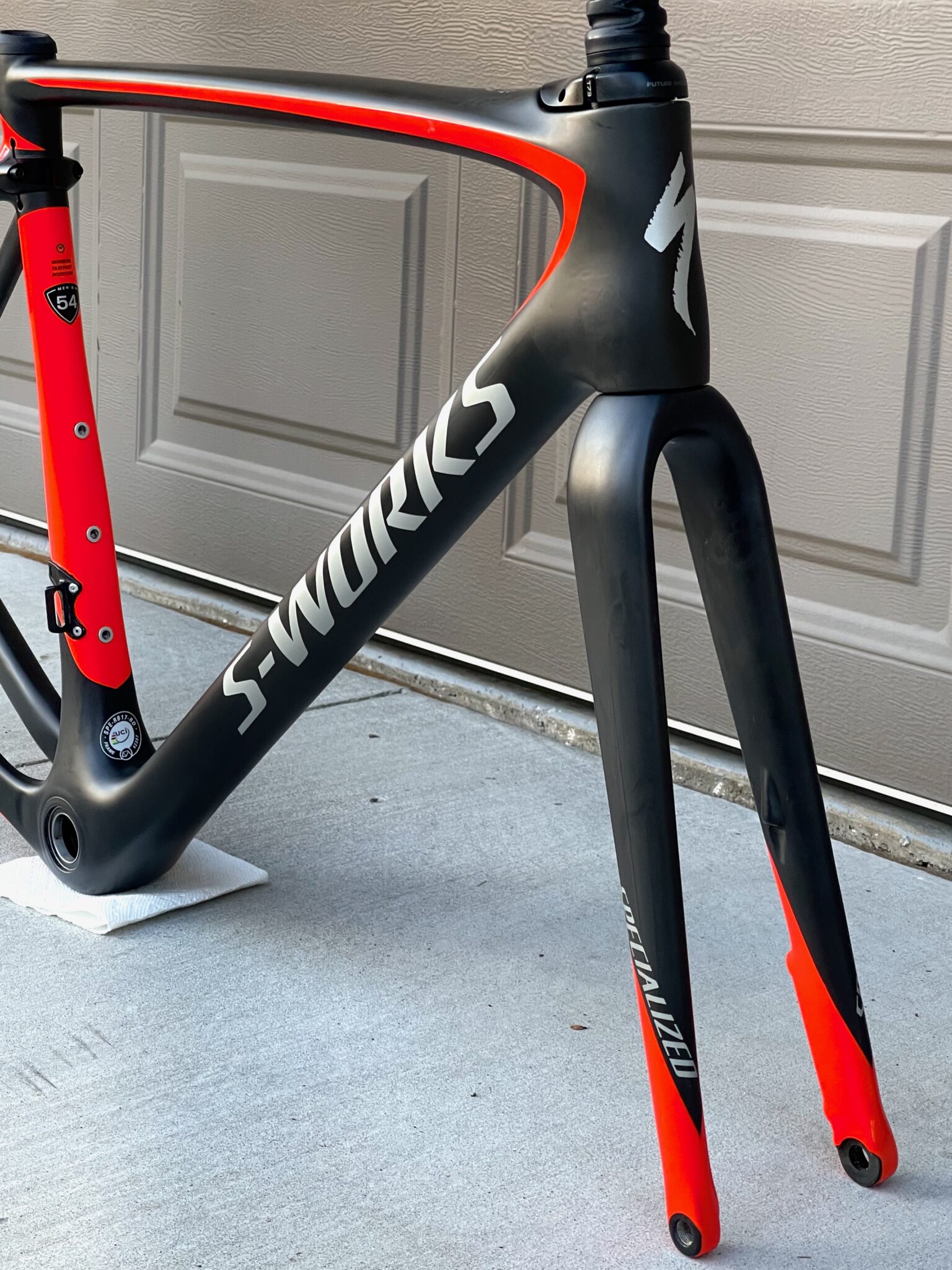 Specialized S-Works Roubaix McLaren Carbon Disc Brake Road Frameset Red ...